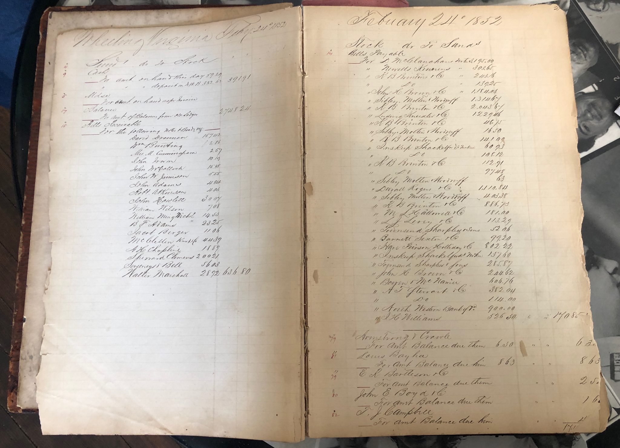 Pre-Civil War Ledger Found in Downtown Wheeling Building...Here Are ...