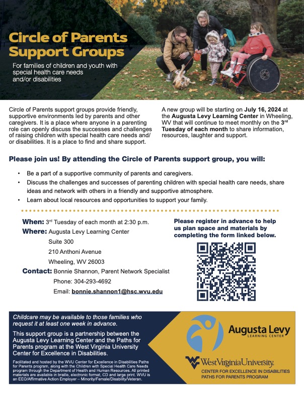 New support group for parents and caregivers of children with ...