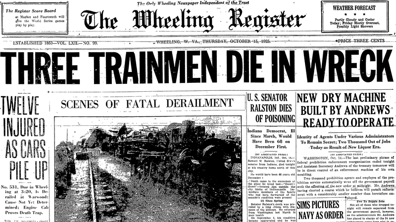 Witness to Disaster: The Story of Warwood’s Forgotten 1925 Train ...